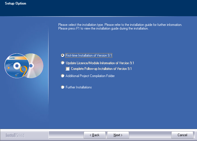 First-time Installation of Version 9.1
